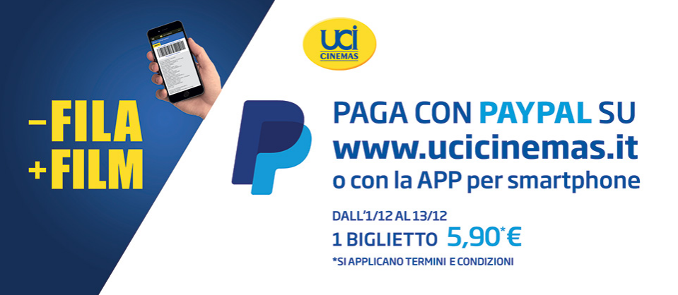Grazie a PayPal i biglietti UCI Cinemas sono disponibili a soli 5,90€! — La pagina degli sconti