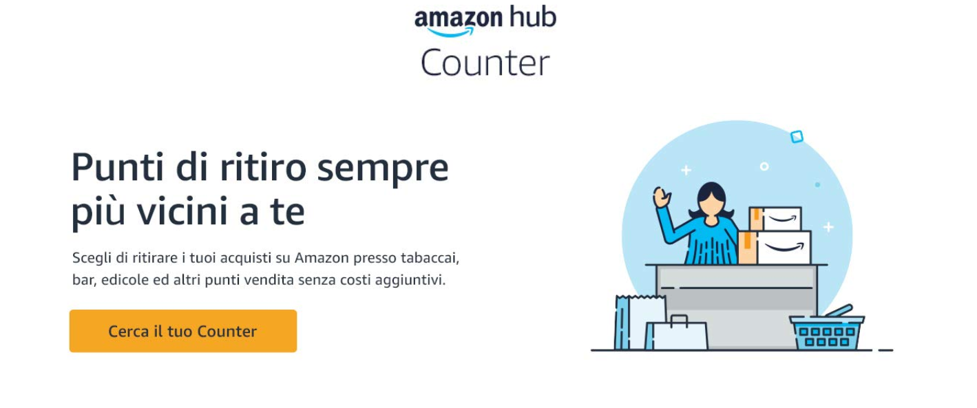 Amazon Counter è il nuovo metodo di ritiro merce appena arrivato in Italia!