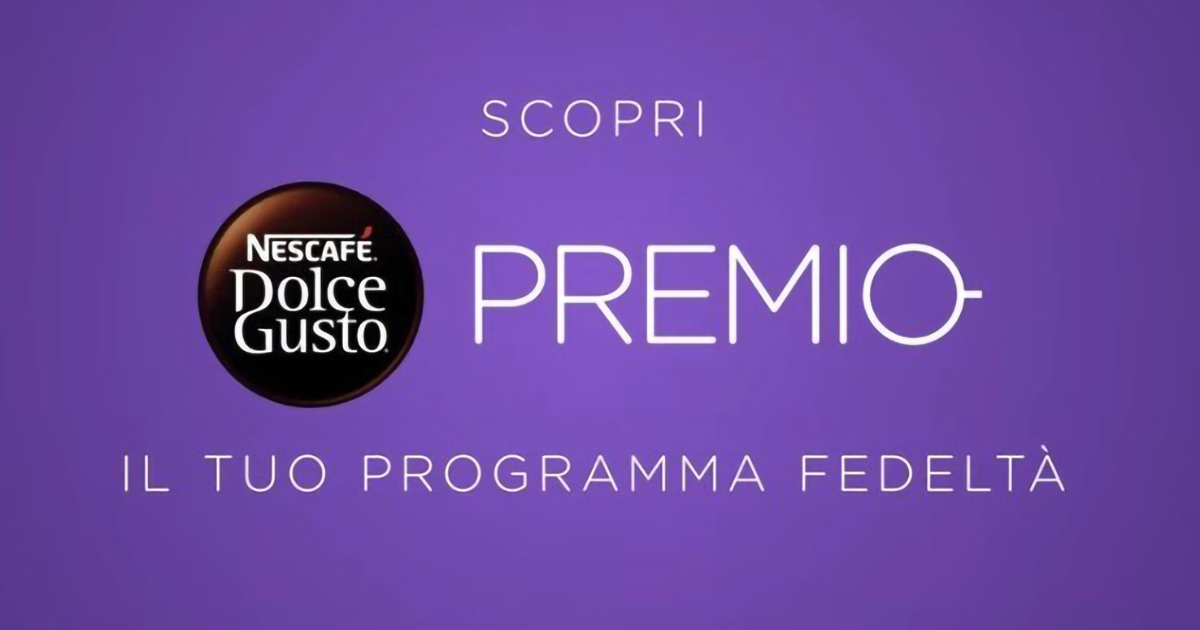 Nescafé Dolce Gusto "Premio": il programma fedeltà delle capsule caffè ...