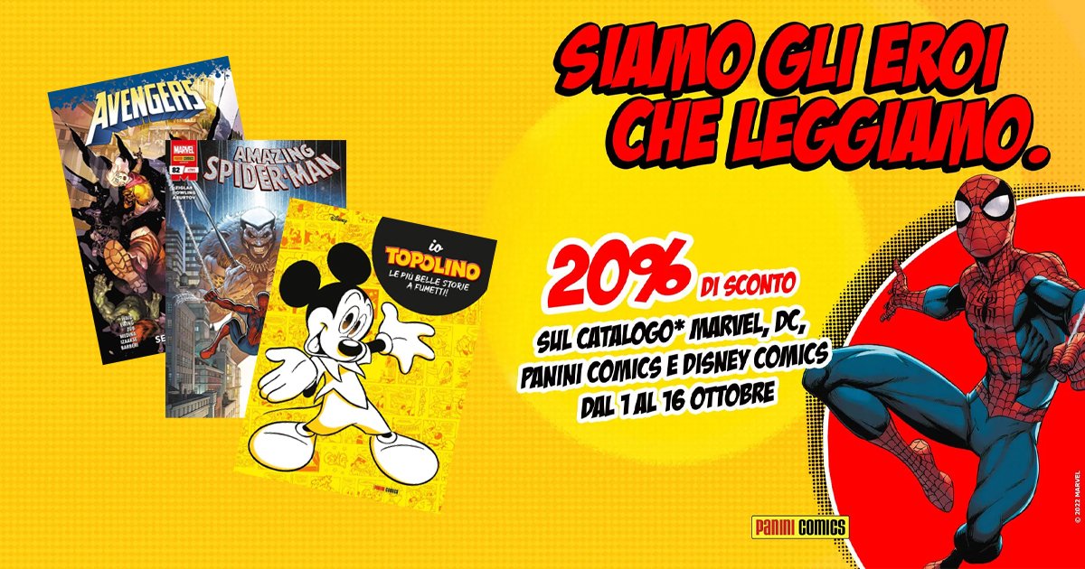 Panini Comics sconta del 20% tantissimi suoi fumetti: ecco tutti i ...