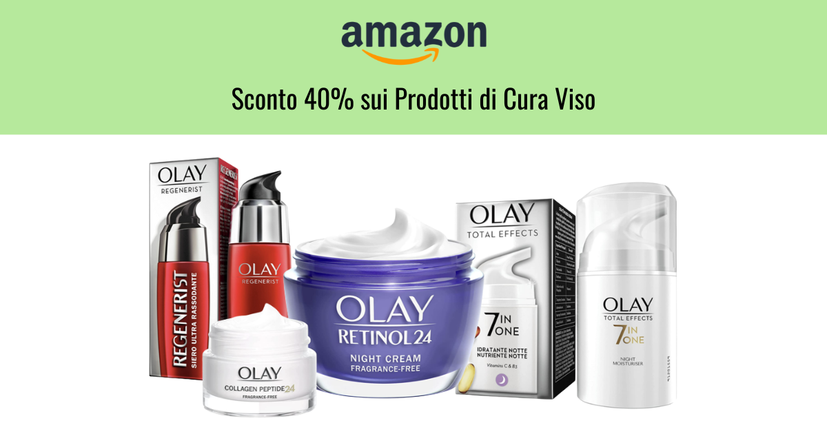 Amazon: acquista un prodotto Olay per la cura del viso e ottieni il 40% di sconto! — La pagina ...