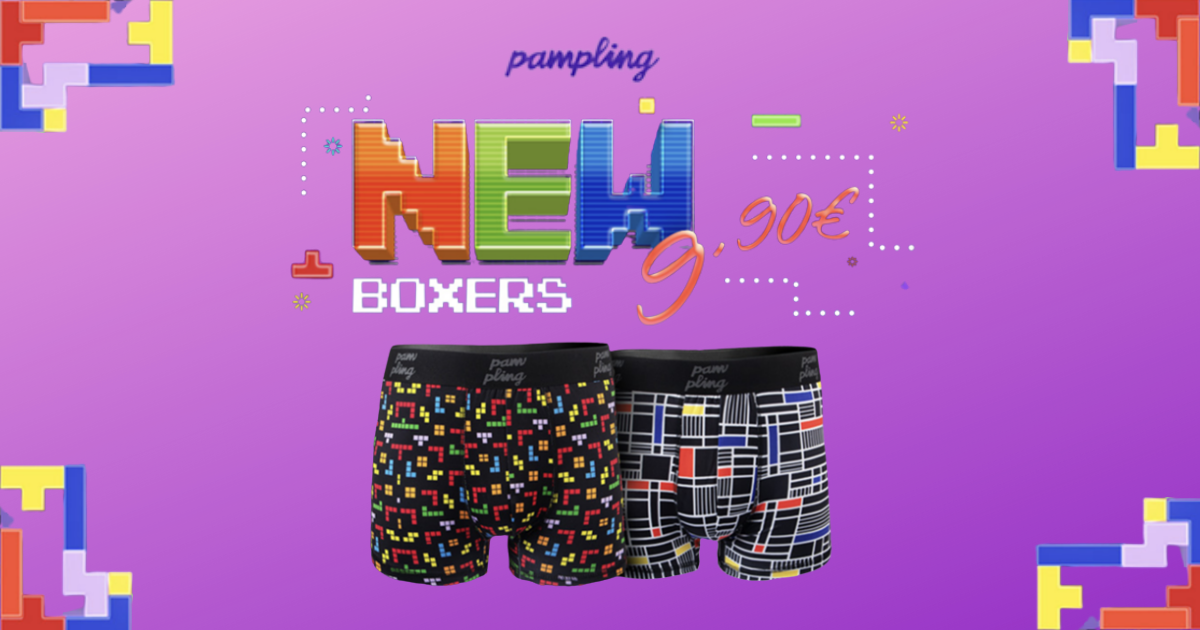 Pampling lancia i nuovi boxer ad un super prezzo e con il nostro codice ...