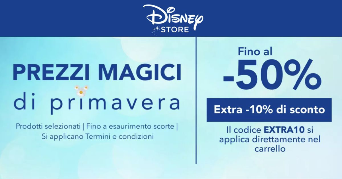 Shop Disney: sconti fino al 50% su tanti articoli + extra sconto del 10%! — La pagina degli sconti
