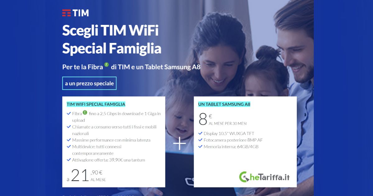 Offerta TIM WiFiSpecial Famiglia: naviga ultraveloce a soli 21,90€/mese ...
