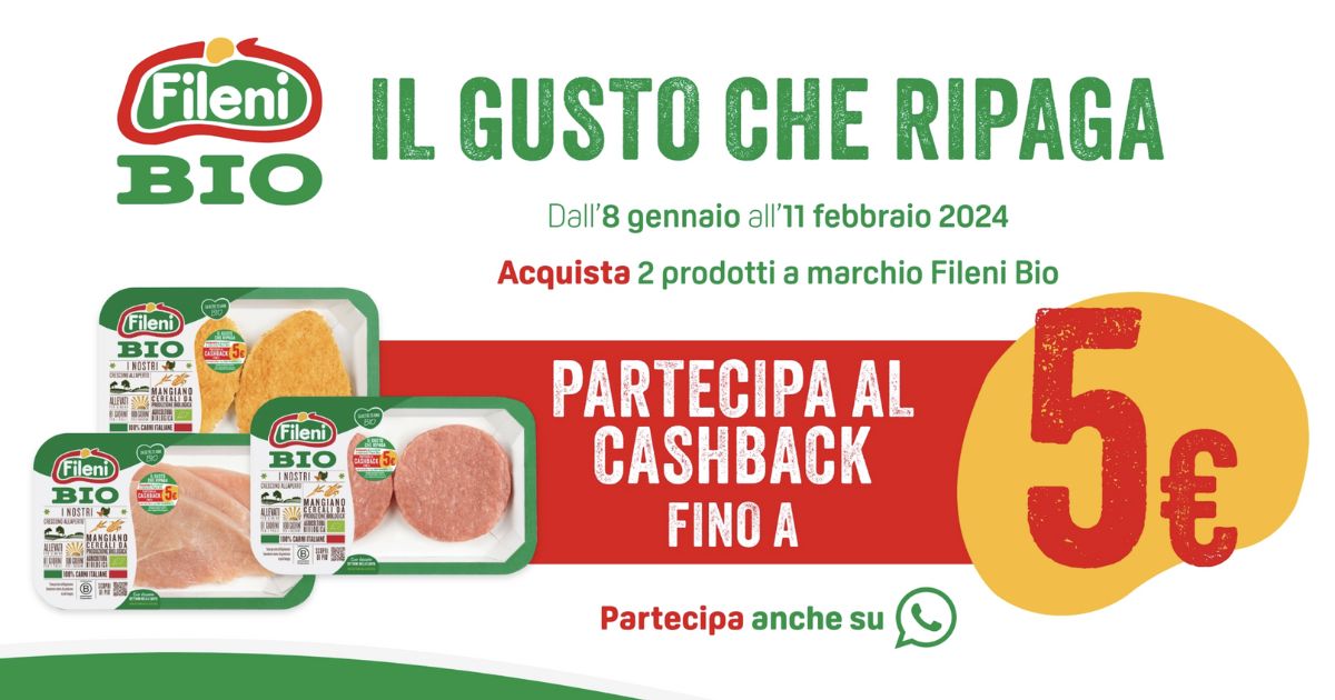 Cashback Fileni Bio: acquista 2 prodotti e ottieni il 100% di rimborso ...