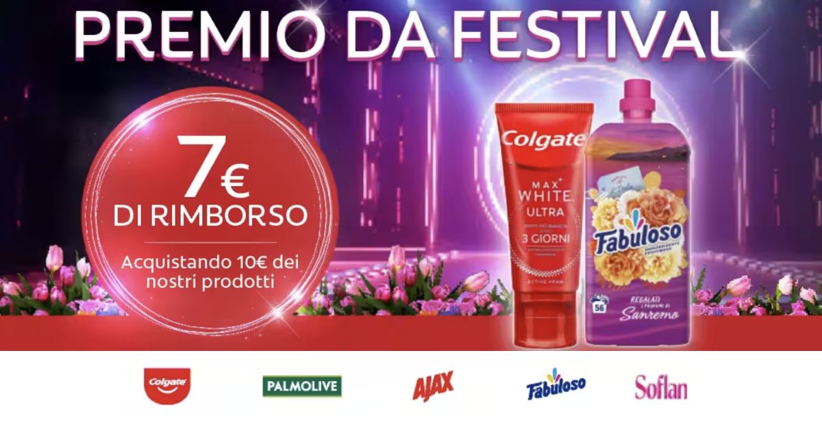 "Un premio da Festival": ottieni il 70% di cashback su prodotti per l ...