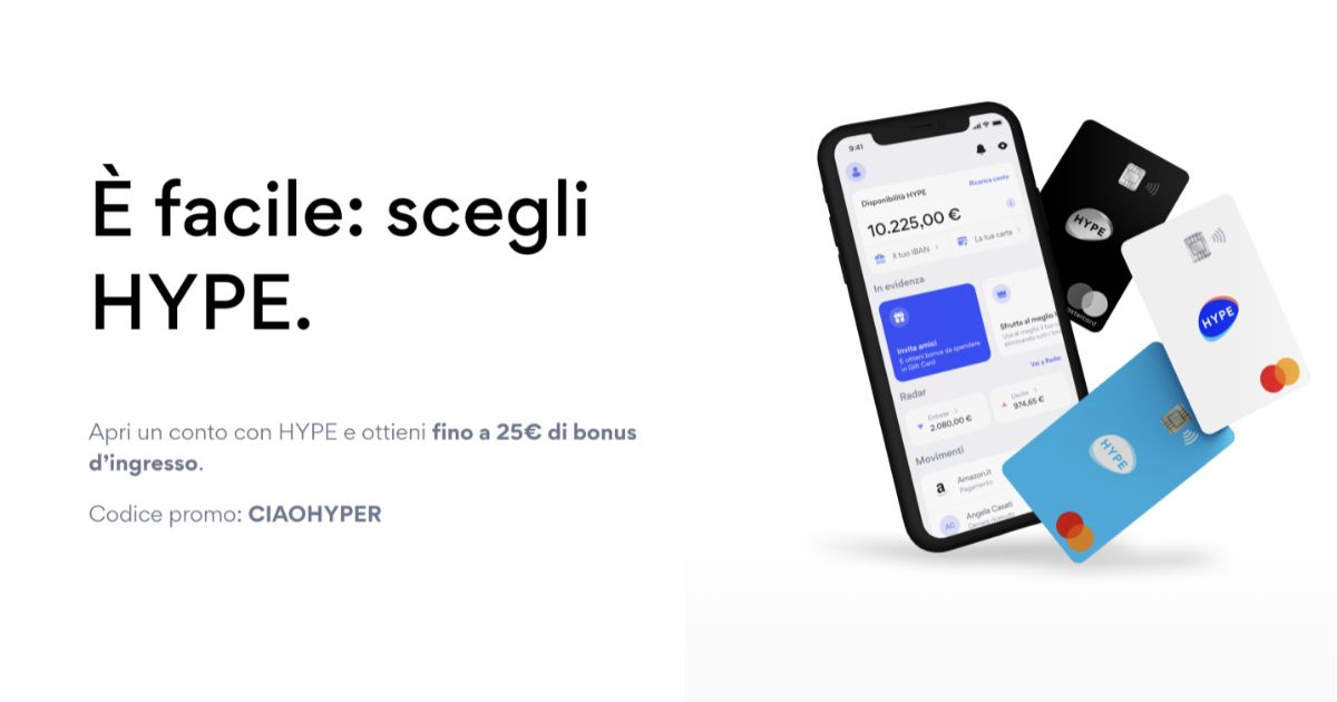 Apri un conto con Hype e ottieni un bonus d'ingresso fino a 25€! — La ...