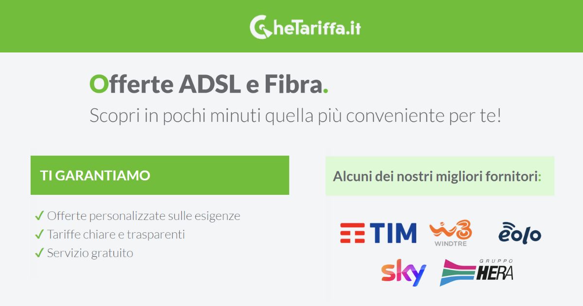 Scopri qual é l’offerta Fibra e ADSL più conveniente per te con ...