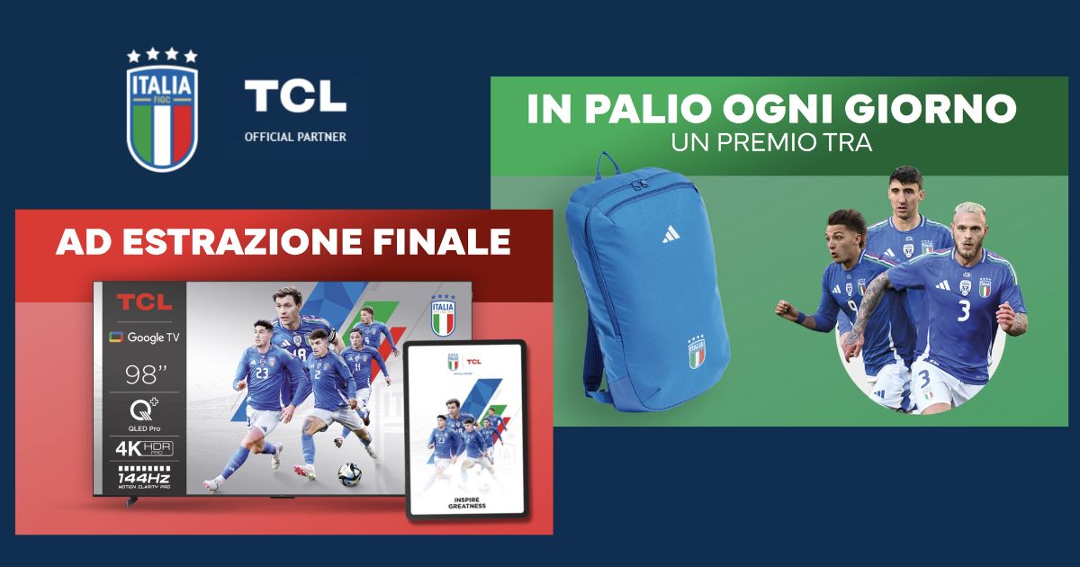 Concorso TCL: vinci ogni giorno zaini e maglie della Nazionale + 1 TV e ...