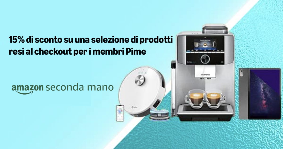 Offerta Amazon Seconda mano: extra sconto del 15% sull’usato garantito! — La pagina degli sconti