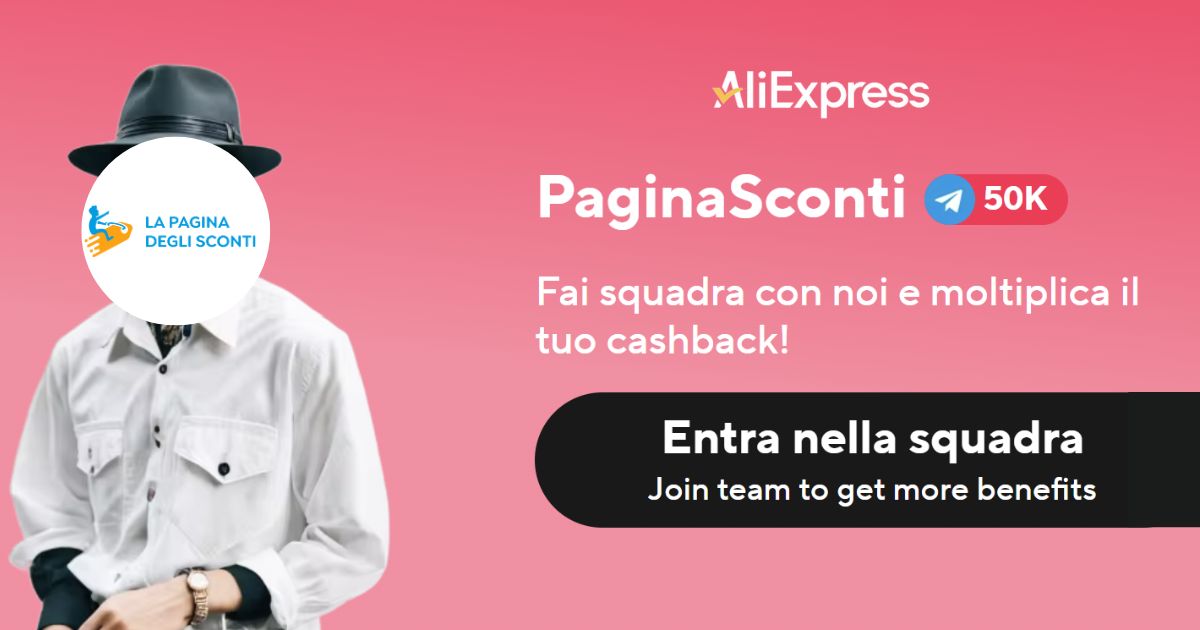 Cashback AliExpress: iscriviti alla nostra squadra e ricevi fino a 40€ di rimborso al giorno ...